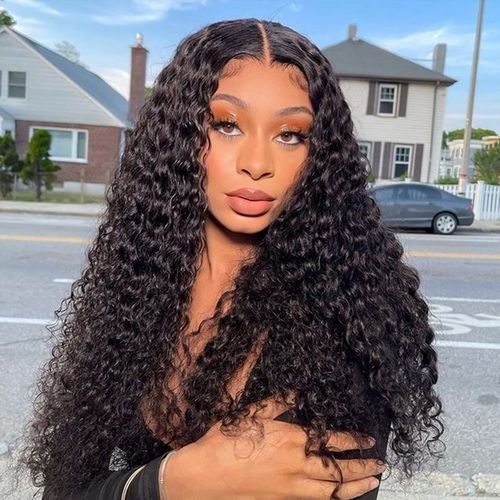 Buy Online - 16 Inches Curl Hair Wig With Middle Closure - Allneeds
