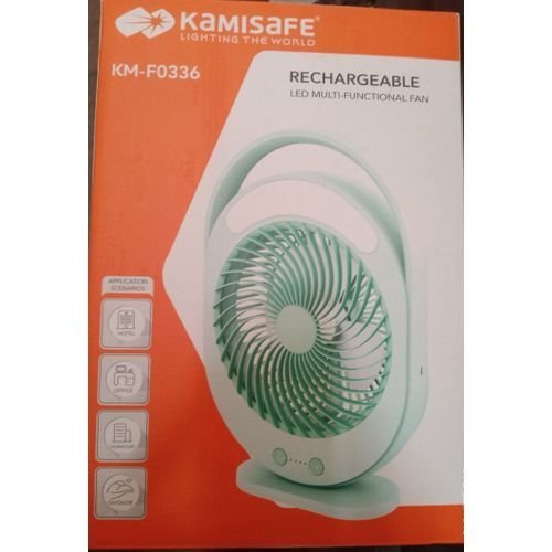 Buy Online - Kamisafe Multifunction Rechargeable Table Fan With USB&Led ...