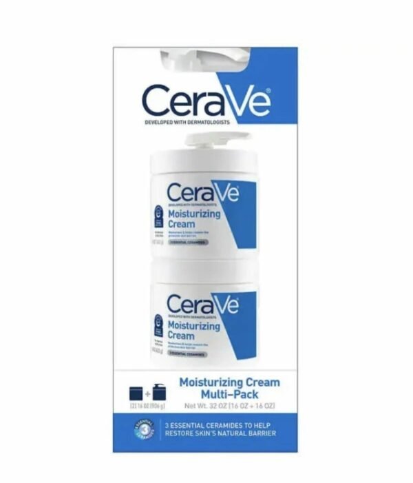 Buy Online - CeraVe Moisturizing Cream Multi-Pack, (16 oz Jar with Pump ...