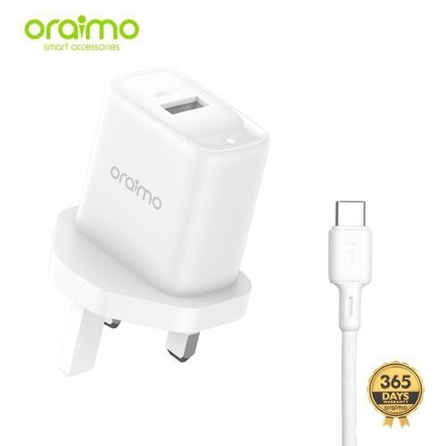 Buy Online - Oraimo 10W Charging Charger Kit With Type C AniFast? White ...