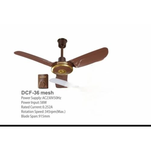 Buy Online - Duravolt 36" Long Blade Ceiling Fan (white) DCF-36 - Allneeds