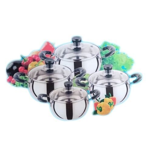 Buy Online - Sauce Pot Set 4 With Glass Cover - Allneeds